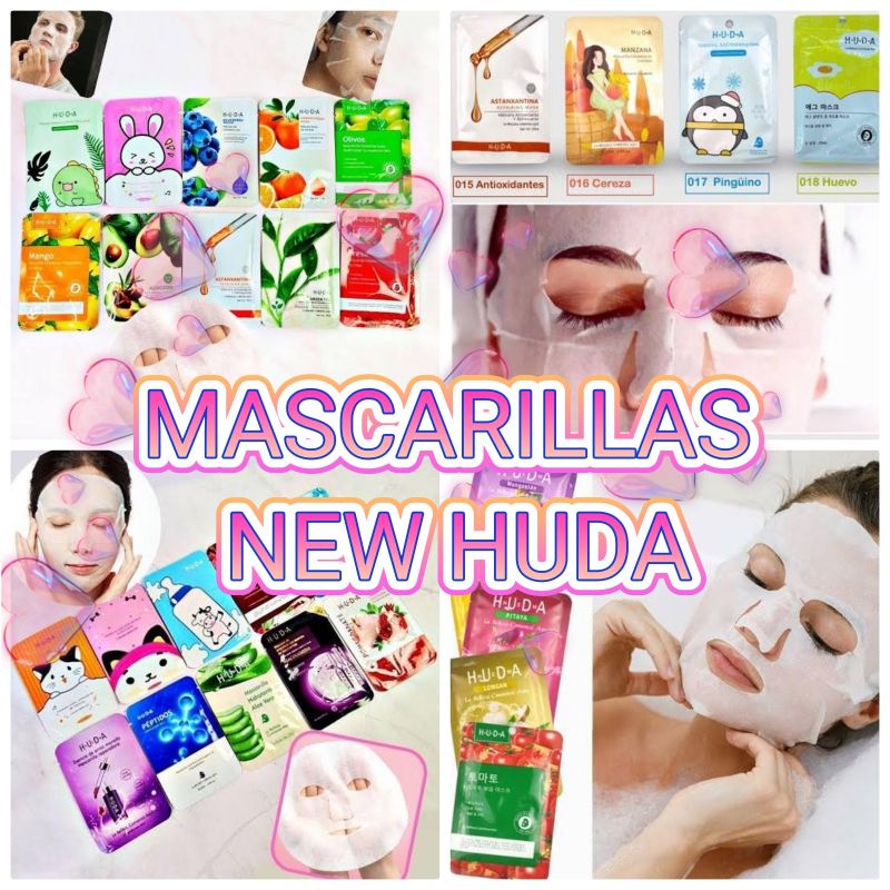 Mascarillas Faciales Asiaticas Corenas Kwaii New Huda De Tela Mayoreo