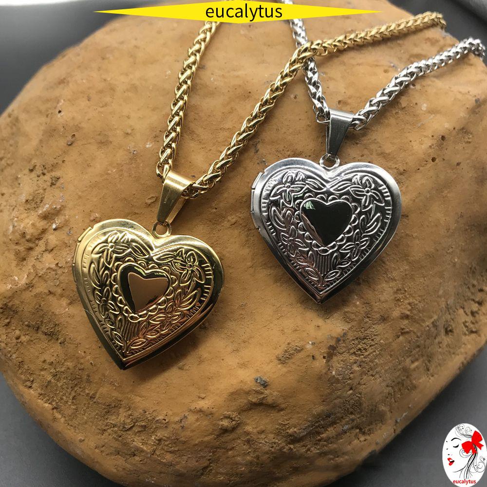 EUTUS Collar De Moda En Forma De Corazón Foto Relicario Cadena Amante ...