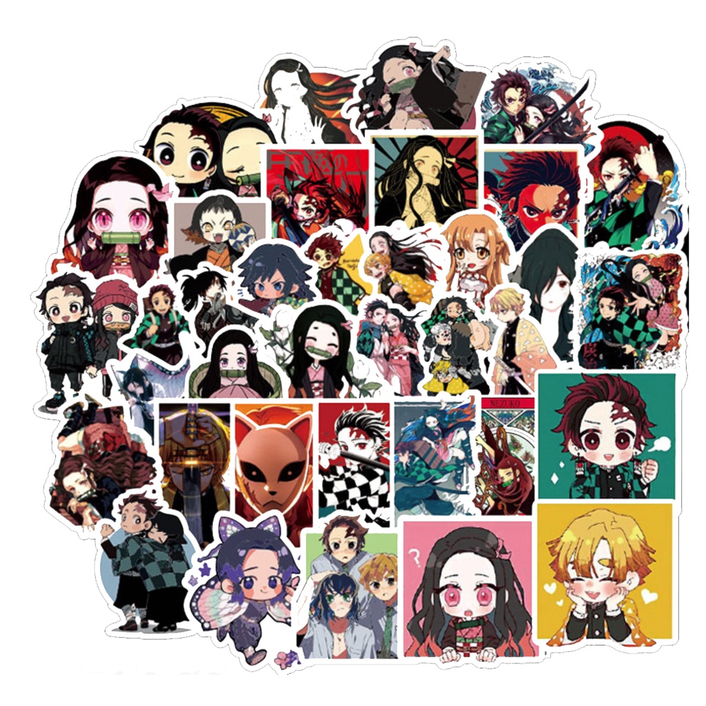 50 Stikers Variados Kimetsu No Yaiba Demon Slayer Nezuko | Shopee México