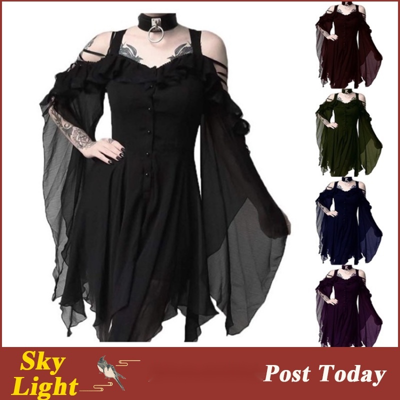 Halloween Mujeres Medieval Retro Reina Princesa Honda Vestido De Noche