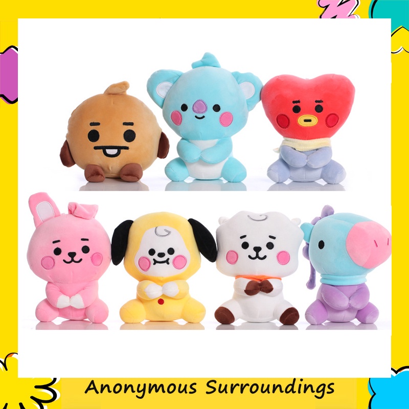Kpop bts bt21 12cm cartoon soft toy chimmy cookie koya mang rj shake ...