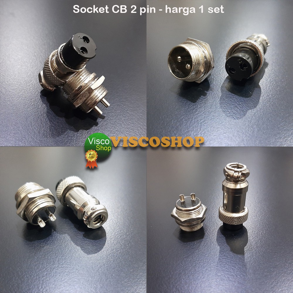 Conector CB 2 pines Jack CB 2P conector socket jak 2P | Shopee México