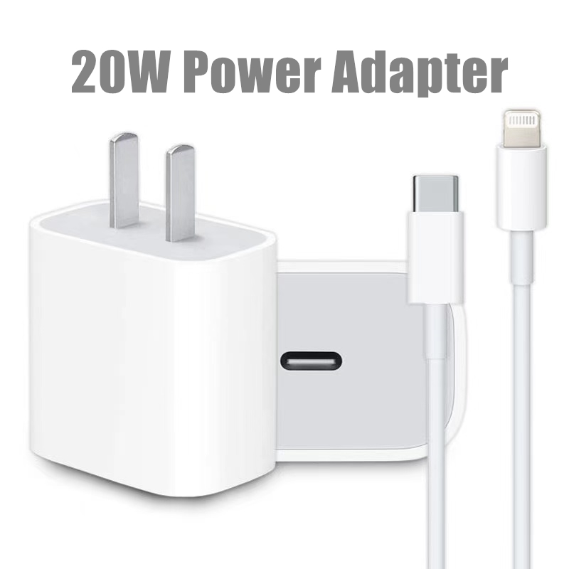 Apple 20w cargador usb-c adaptador de alimentación iphone12 cargador rápido 1M/2M tipo c cable ...