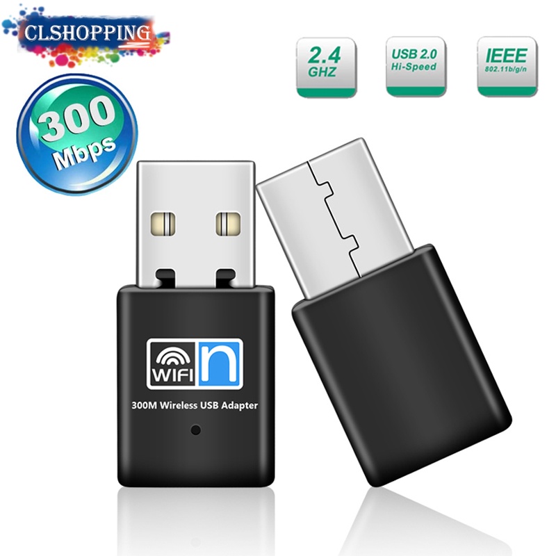 Mini Adaptador Usb Wifi 300Mbps USB2.0 Antenne Ethernet Dongle 802.11 N/G/B Enchufe Lan Comfas ...