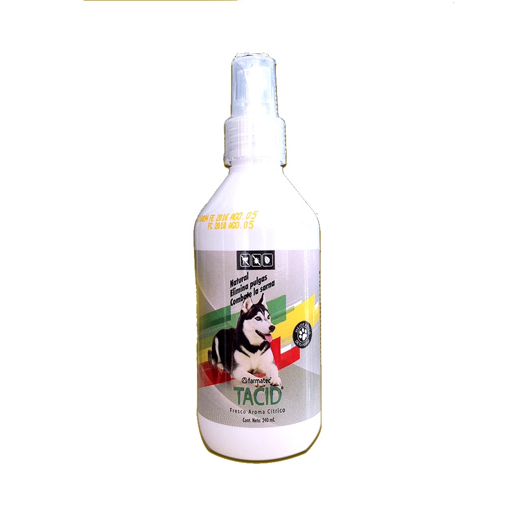 TACID NATURAL Insecticida para Pulgas, Garrapatas y Sarna 240 ml (Spray ...