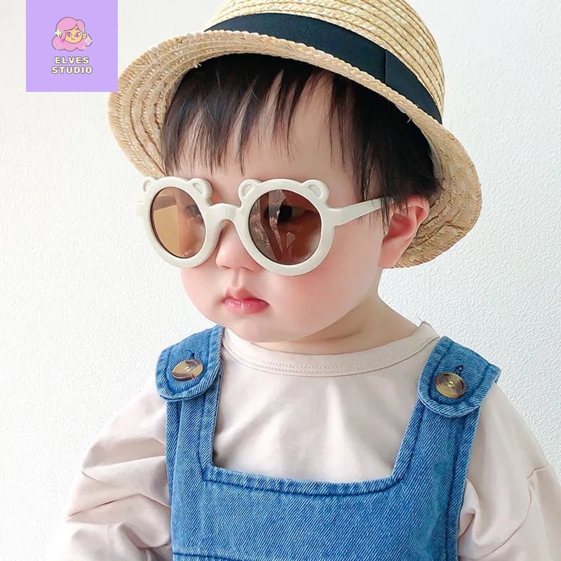 Lentes De Sol Para Niños Lindo Marco Redondo Oso Verano Gafas Tendencia ...