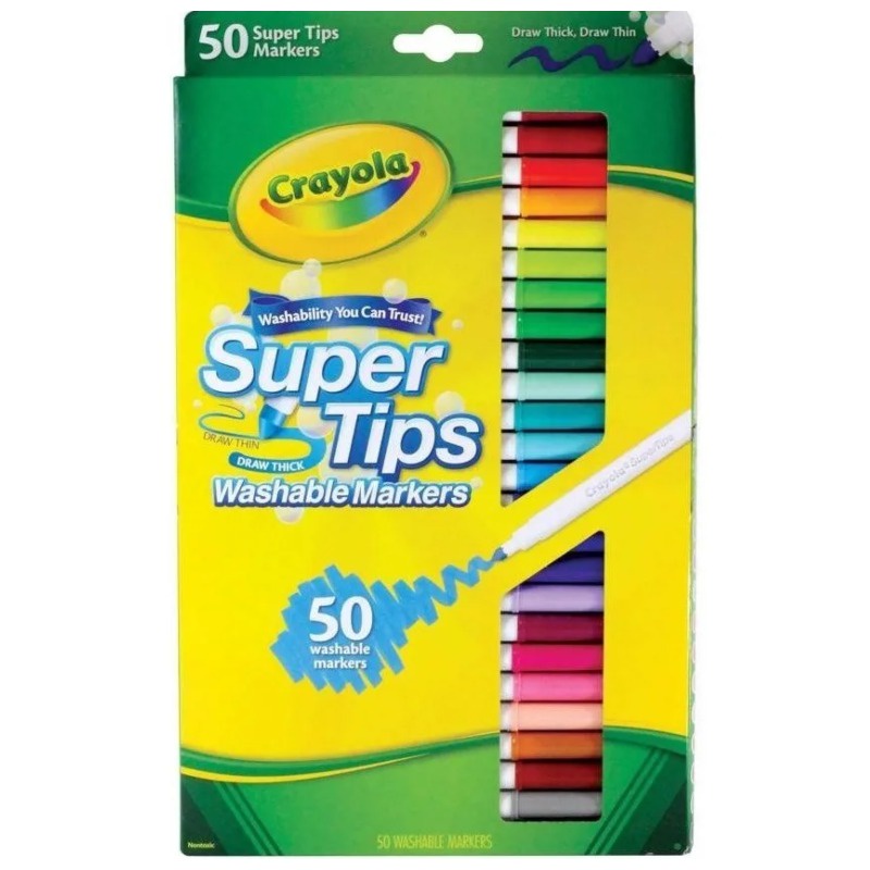Plumones Super Tips De 50 piezas Marca Crayola Originales - Plumones ...