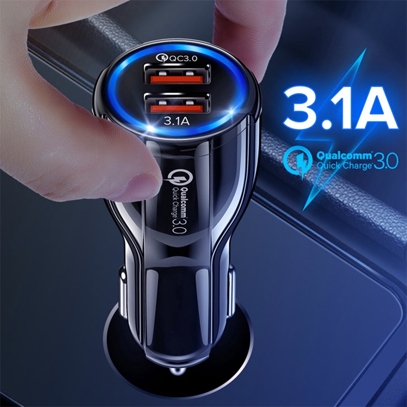 Turbo Cargador Para Auto Carga Rapida Qc 3.0 | 2 Puertos Usb | Shopee México
