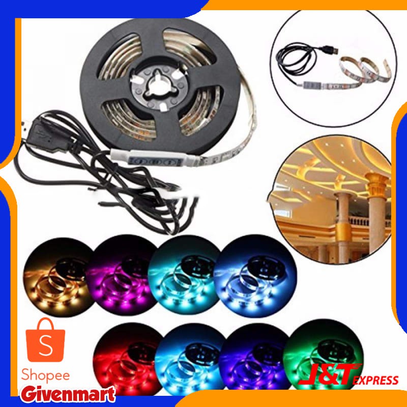 Tira de luz Led 5050 RGB con controlador USB | Shopee México