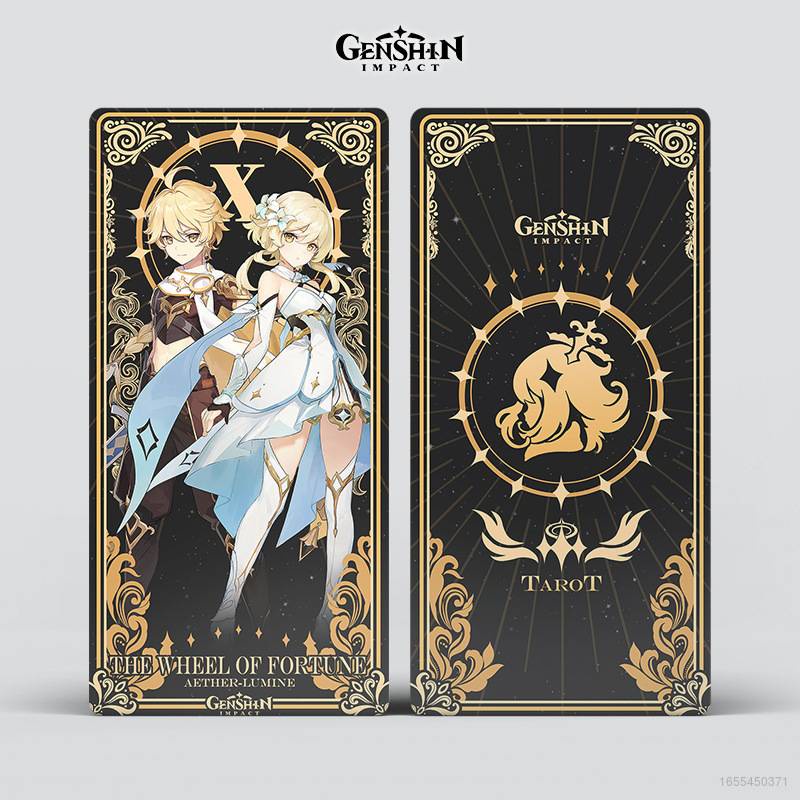 Acf Genshin Impact Tarot Card 22 Unids/set Beelzebul Miko Kazuha Anime ...
