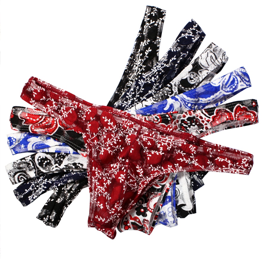 Mini calzoncillos para hombre/ropa interior con estampado de malla/ropa ...