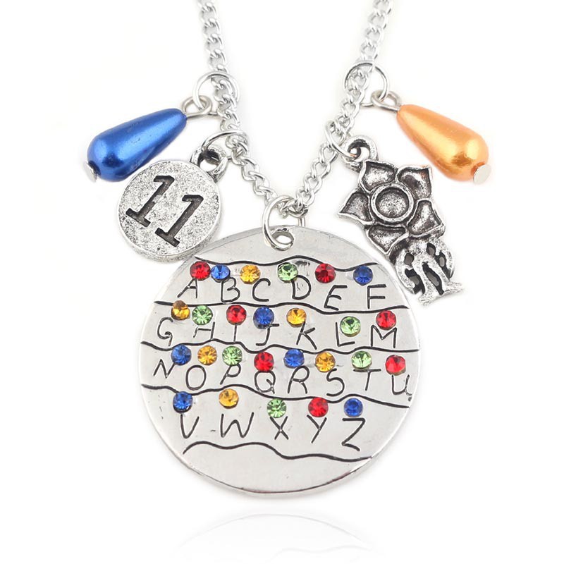Stranger Things Necklace Eleven No. 11 26 letter combination necklace ...