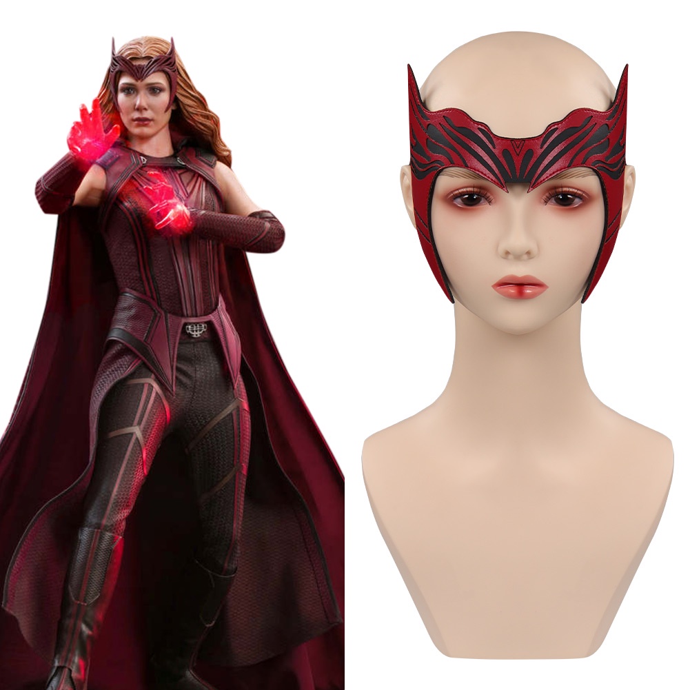 Wanda Maximoff Disfraz Escarlata Bruja Máscara Tocado Mujer Accesorios ...