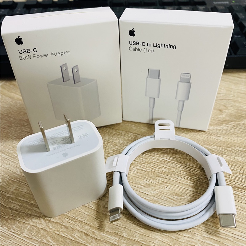 Cable Cargador Original De Apple Logo IPhone Lightning 20W Adaptador De Alimentación USB-C 1m/2m ...