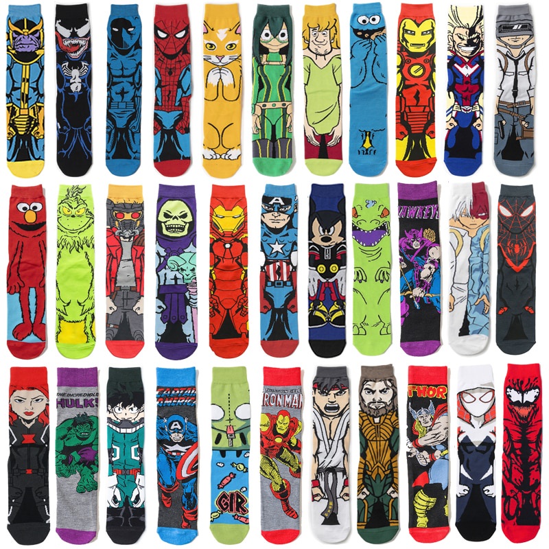 calcetines divertidos para hombre y mujer/calcetines de anime con ...