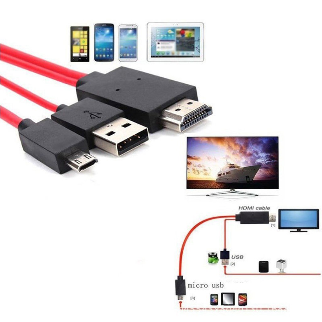 Adaptador De Cable De TV Micro USB A HDMI, Compatible Con