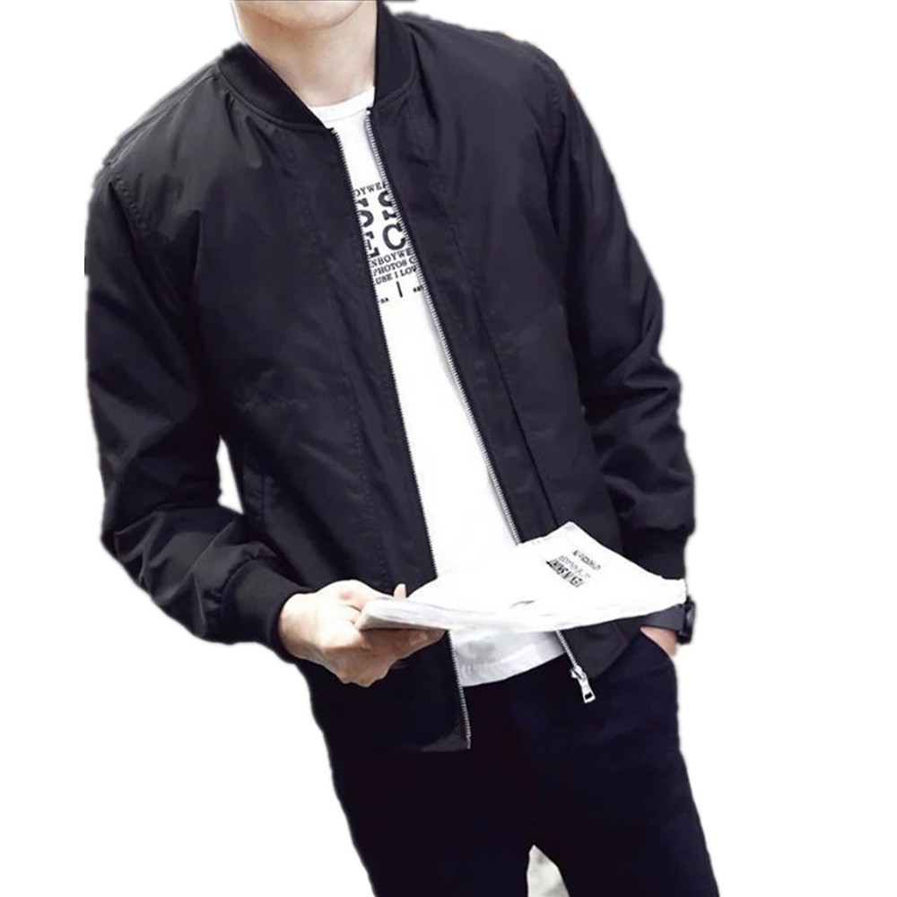 Chamarra Bomber Estilo Coreano Casual Hombre Slim Fit | Shopee México