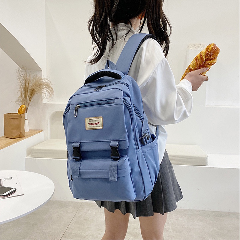 Mochila escolar para niñas adolescentes, mochila escolar negra y azul ...