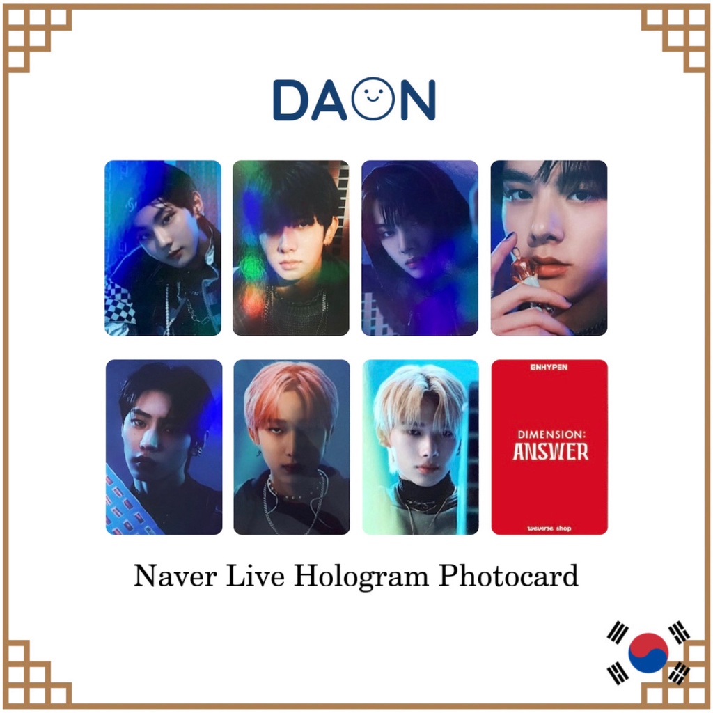 Enhypen Dimension: Answer Naver Live Photocard | Shopee México