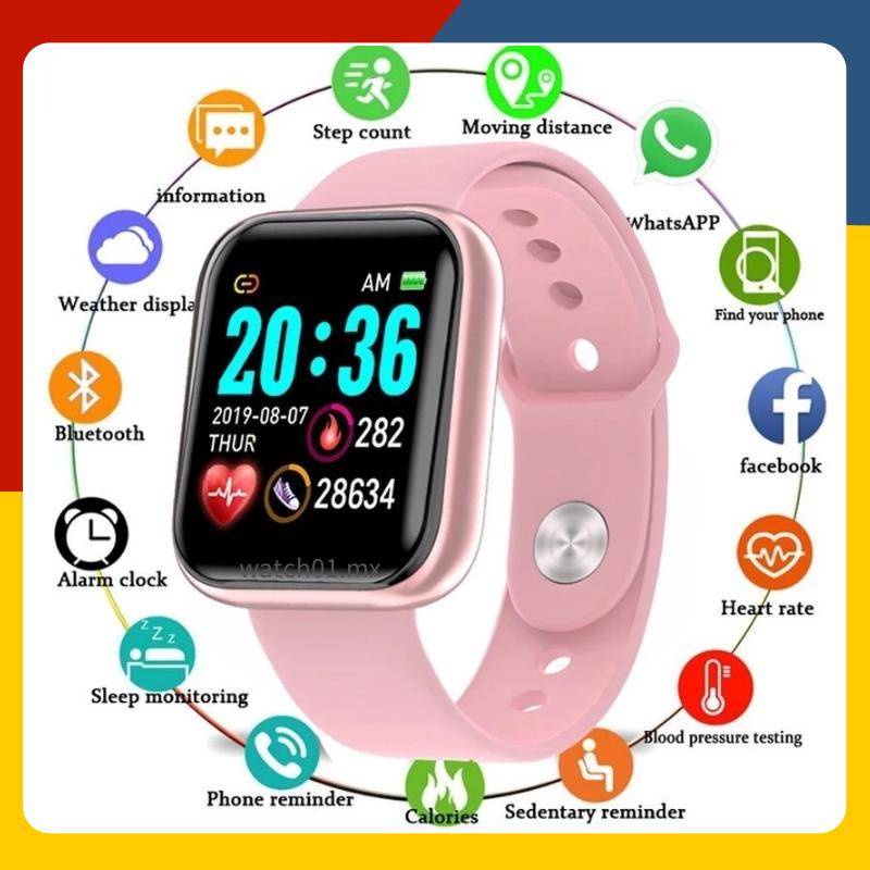 Reloj Inteligente Bluetooth Smartwatch Y68 D20 Con Monitor De Fitness ...