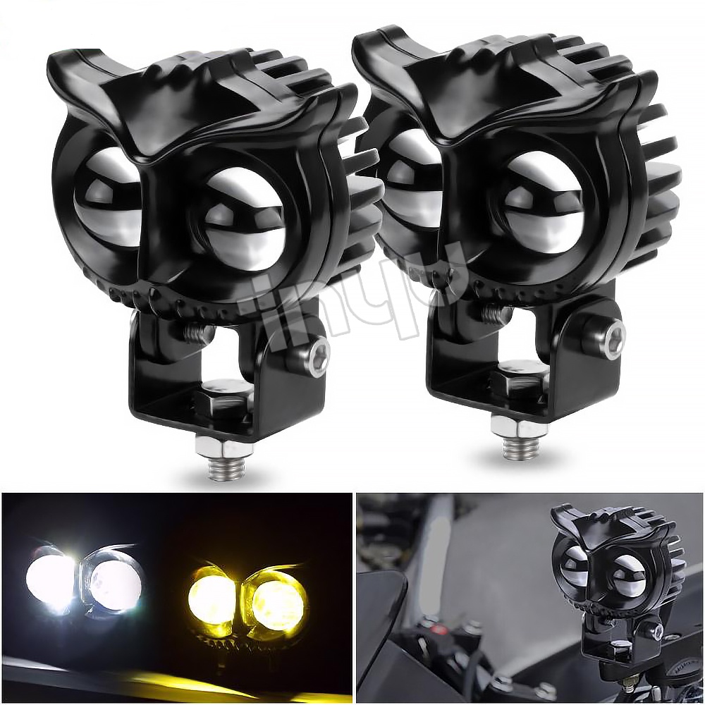 Faro externo para motocicleta Foco LED de 2,5 pulgadas con lente ...