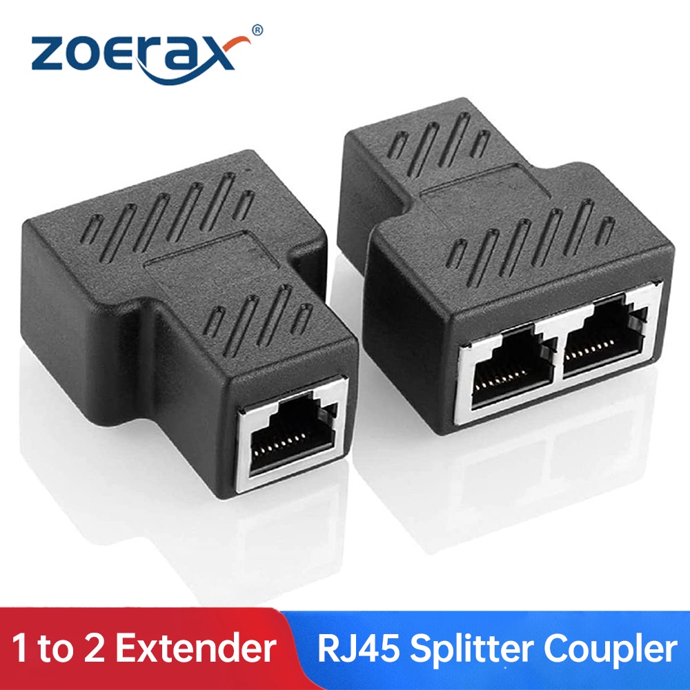 2 Conectores Divisor RJ45 , ZoeRax 1 A 2 Ethernet Extensor Adaptador ...