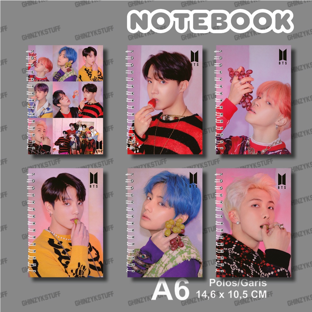 Cuaderno A6 (10.5x14,5 cm) KPOP BTS Jimin Jungkook Jin RM V Suga serie 1a | Shopee México