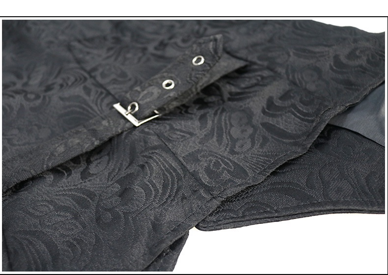 Chaleco De Traje Steampunk Gótico Victoriano De Un Solo Pecho Brocado ...