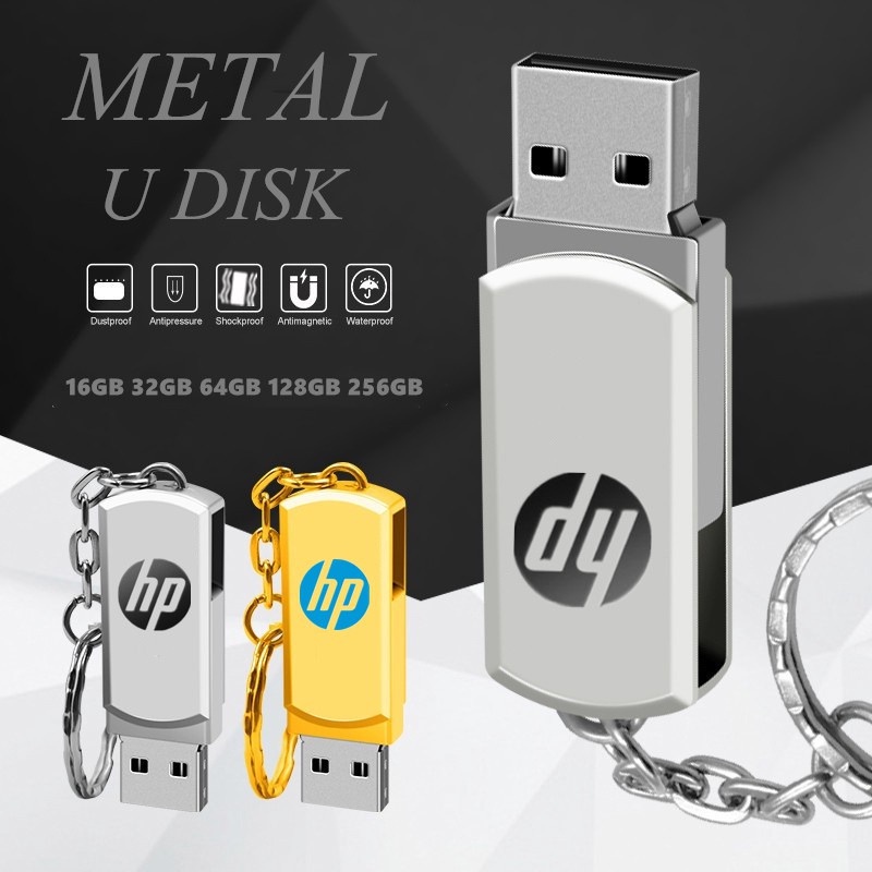 HP Metal USB 2.0 2TB 512GB 1TB 256GB 128GB 64GB 32 16GB 4GB Pen Drive ...