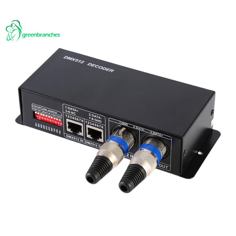 3CH DC12-24V RGBW DMX 512 Decodificador LED Controlador , DMX512-3CH ...