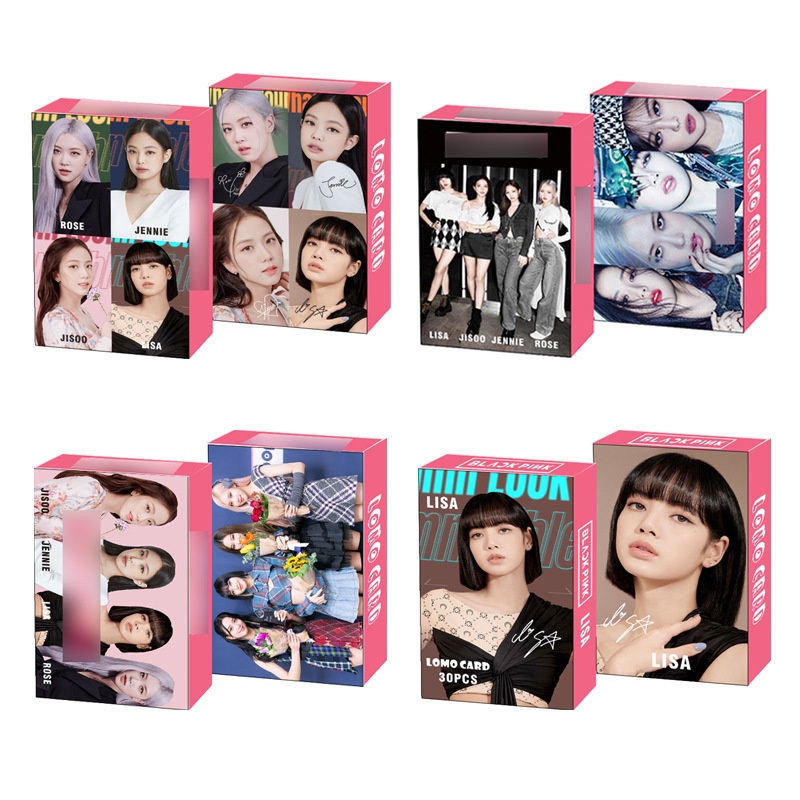 30pcs BLACKPINK LOMO Card Album LISA ROSE JINNIE JISOO Photocard ...