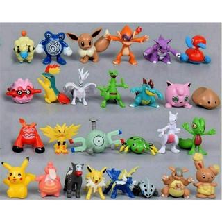 12 Unids/Set 4cm Pokemon Juguetes Pikachu Eevee Todos Los Diferentes ...