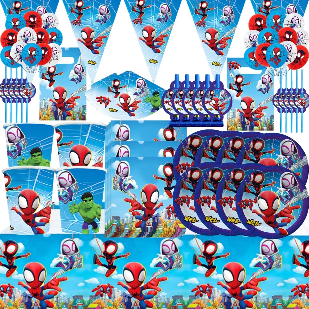 Spidey Y Sus Increíbles Amigos Fiesta Tema Decoración Suministros Plato ...