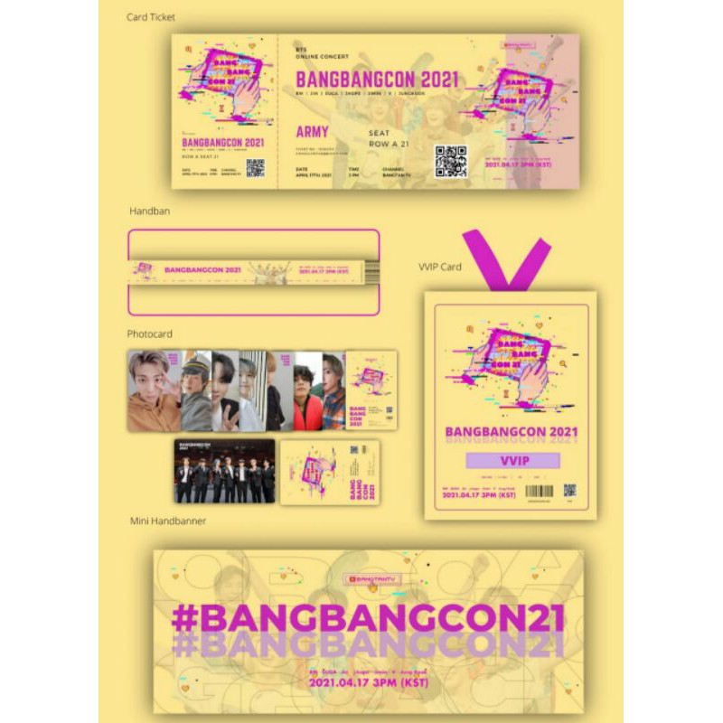 X BANG CON 2021 billete FANMADE X (BTS) | Shopee México