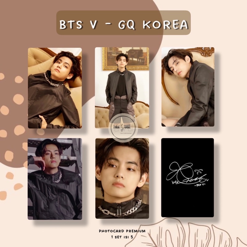 Bts - V KIM TAEHYUNG GQ KOREA PREMIUM PHOTOCARD (no oficial) | Shopee México