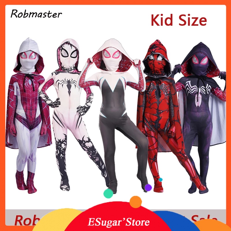 Gwen Stacy Cosplay Spandex Zentai Disfraz Para Halloween Mujer Araña