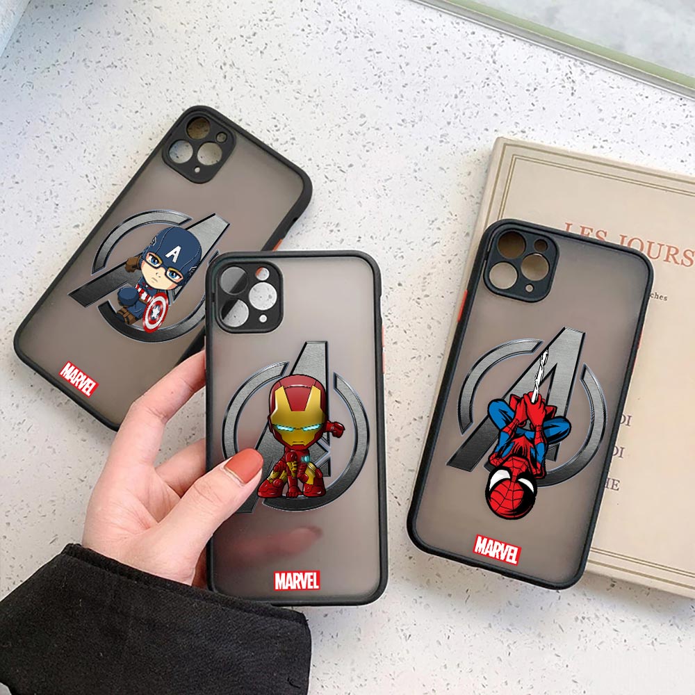 Marvel Comics Funda Mate Para Iphone 13 12 11 Pro Max Se Mini Xr Xs X 7