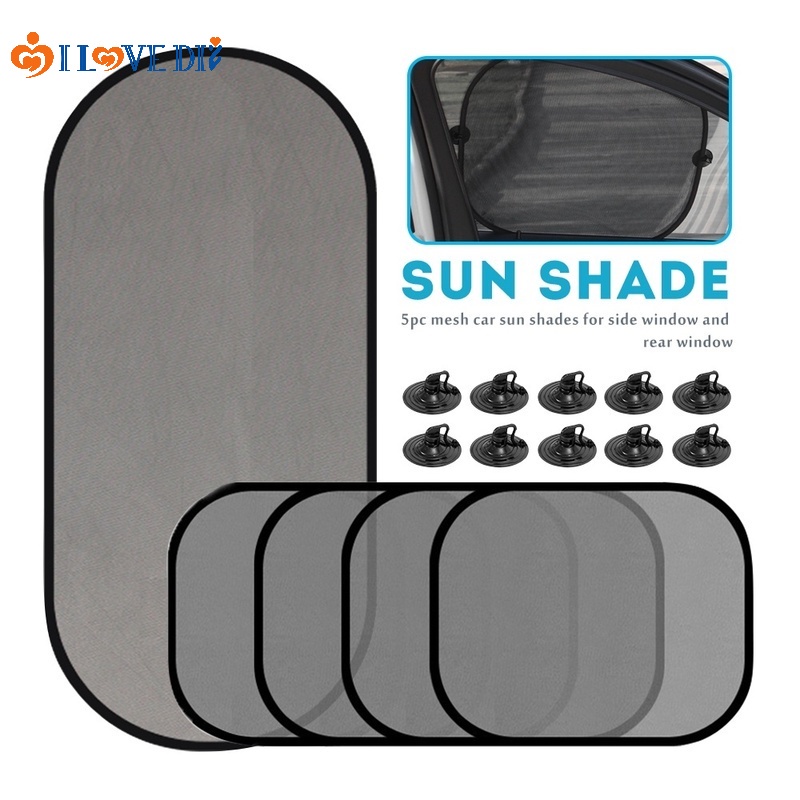 Coche Negro Malla Protector Solarsol Visera Bloqueador Ventana De Parasolcoches Super Ventosa