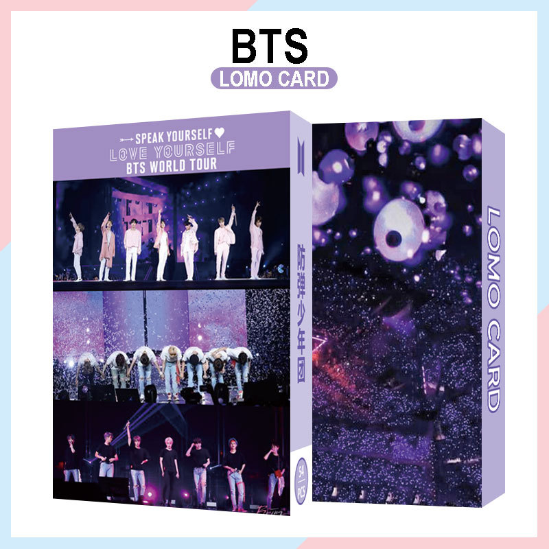 Kpop BTS LOMO Cards Set 54Pcs World Tour BT21 Postcard Gift for Fans ...