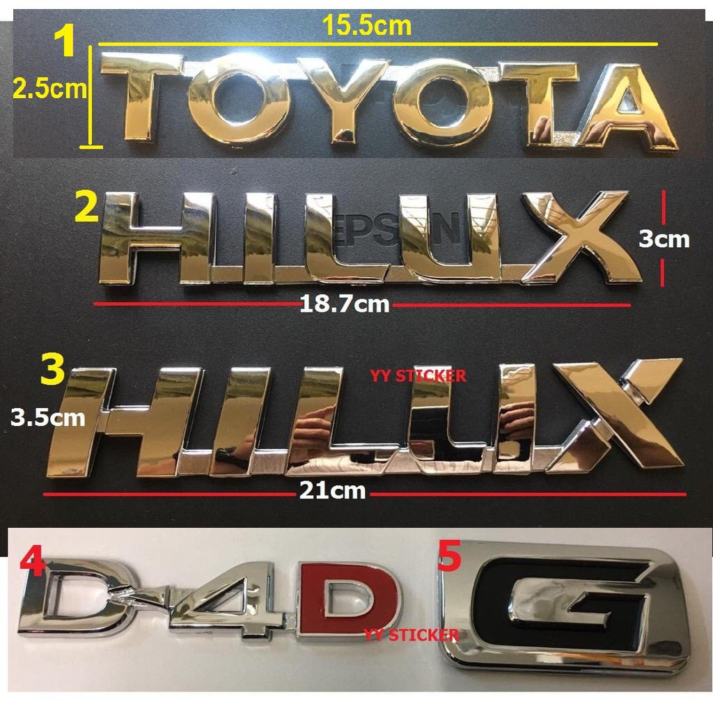 Logotipo Del Emblema De TOYOTA hilux GR Sport D4D VVTI | Shopee México