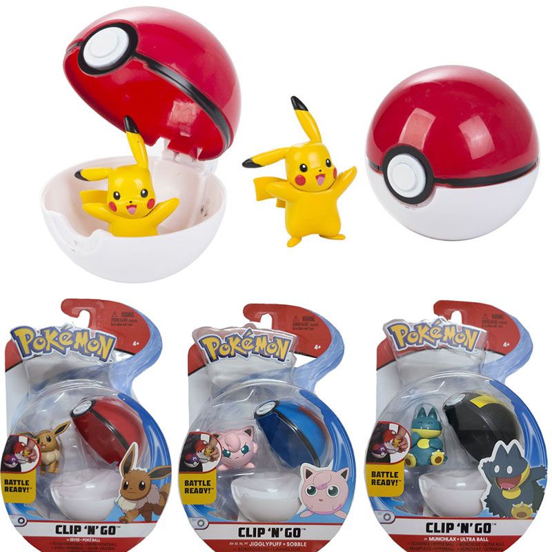 Anime Pokemon Batalla Figura Pack Clip N Go Pokeball Premier Ball ...