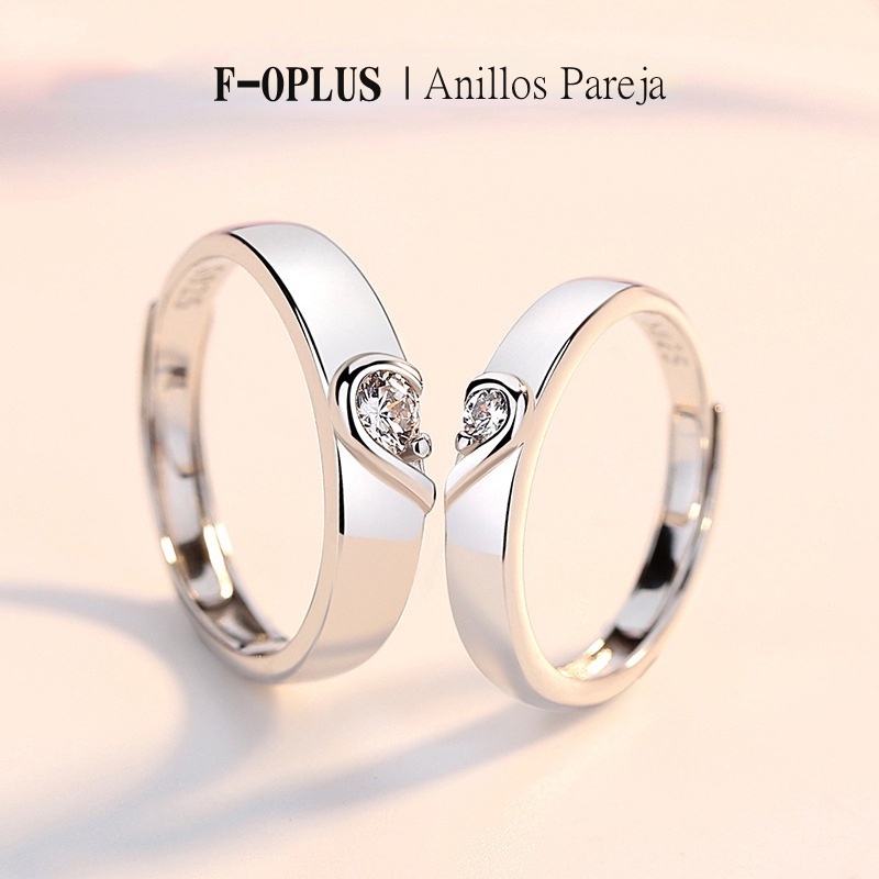 F-OPLUS | Anillos de Pareja Ajustable Anillo de Amor Compromiso ... F-OPLUS | Anillos de Pareja Ajustable Anillo de Amor Compromiso ...