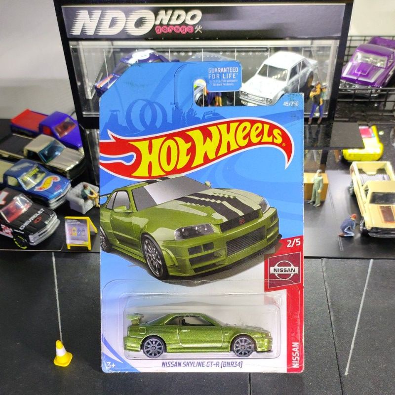Hot Wheels Nissan Skyline GTR R34 Green Nissan Series | Shopee México