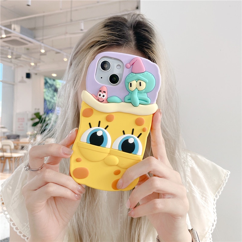 Lindo Calamar De Dibujos Animados 3D Tentacles Bob Esponja Funda A ...