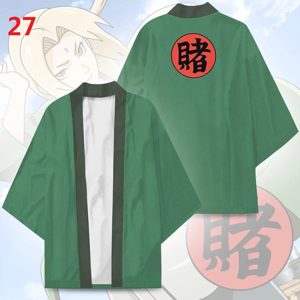 Naruto Kimono Camisa Tsunade Abrigo Haori T-shirt Mujeres/Hombres ...