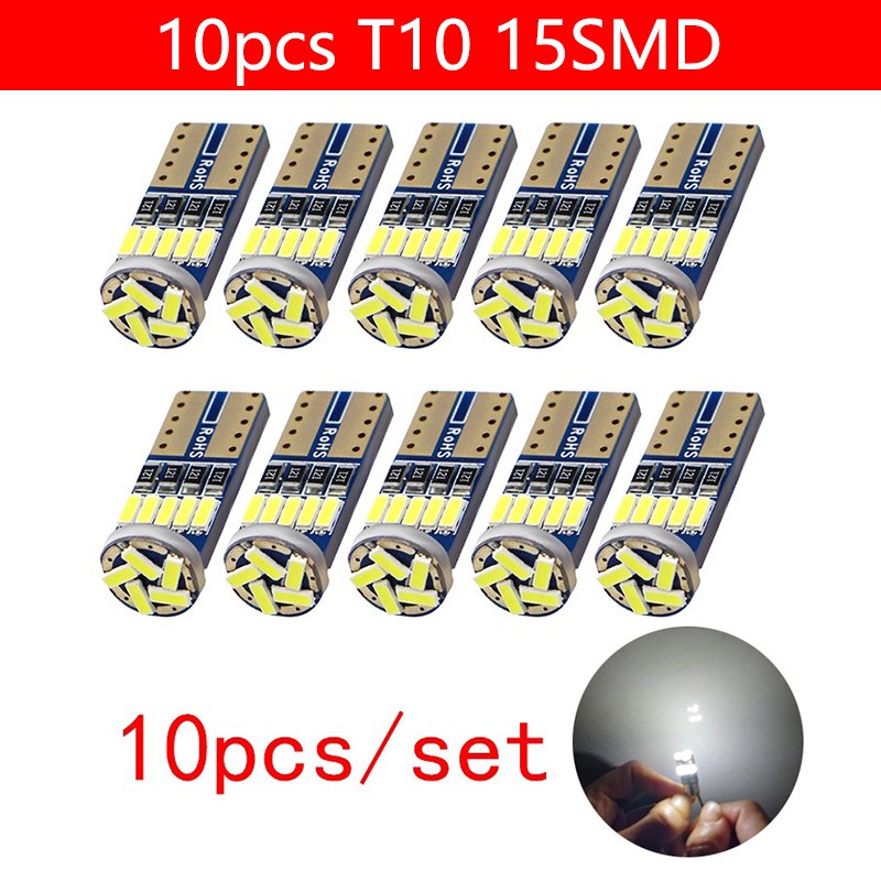 10 Piezas Foco Led T10 Pellizco Con Canbus 15 SMD Chips LEDS Foco ...