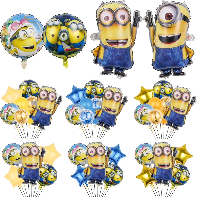 Minion Tema Fiesta De Cumpleaños Decoración De Película De Aluminio ...
