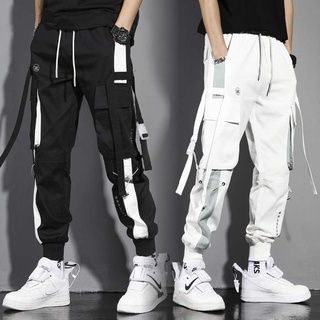 Hip Hop Pantalones Hombre Streetwear Cargo Jogger Pantalón | Shopee México