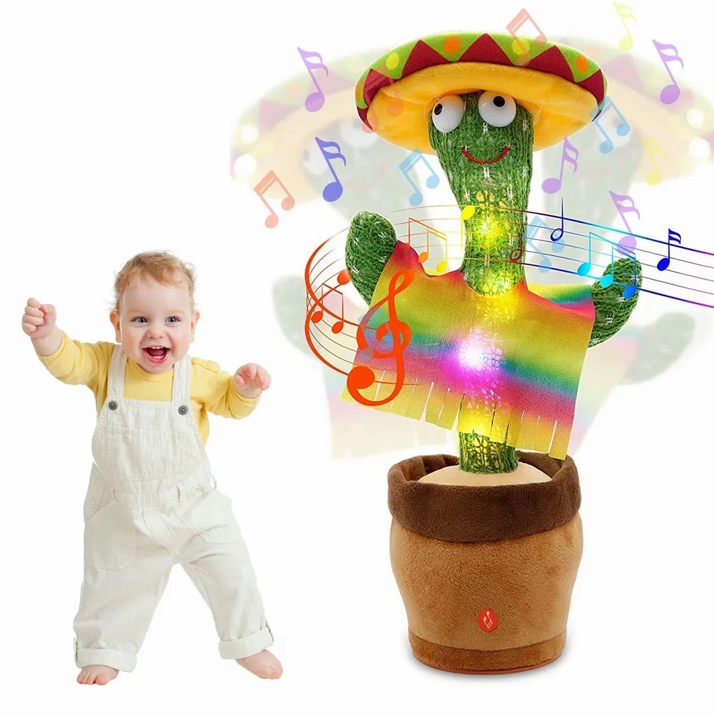 Cactus Bailarín Repite lo Que Dices, Juguete de Peluche Electrónico con ...