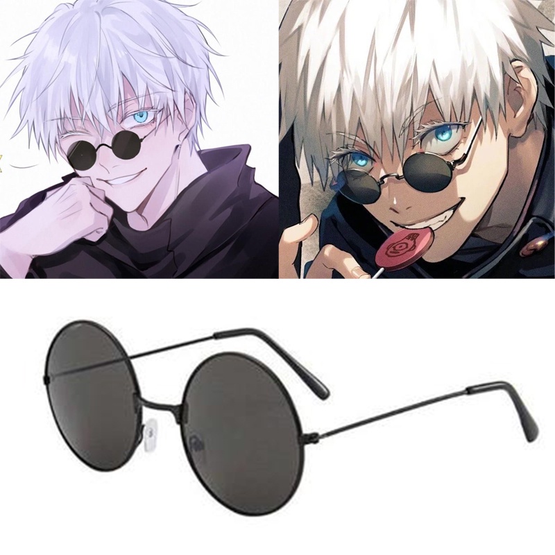 Gafas De Sol Jujutsu Kaisen Gojo Satoru Steampunk Marco Redondo Unisex Cosplay Accesorios ...